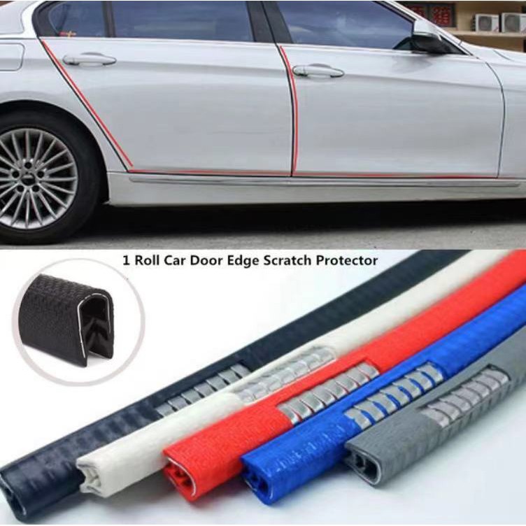 1 Meter Car U Shape Door Edge Bumper Strip Trim Anti Collision Strip ...