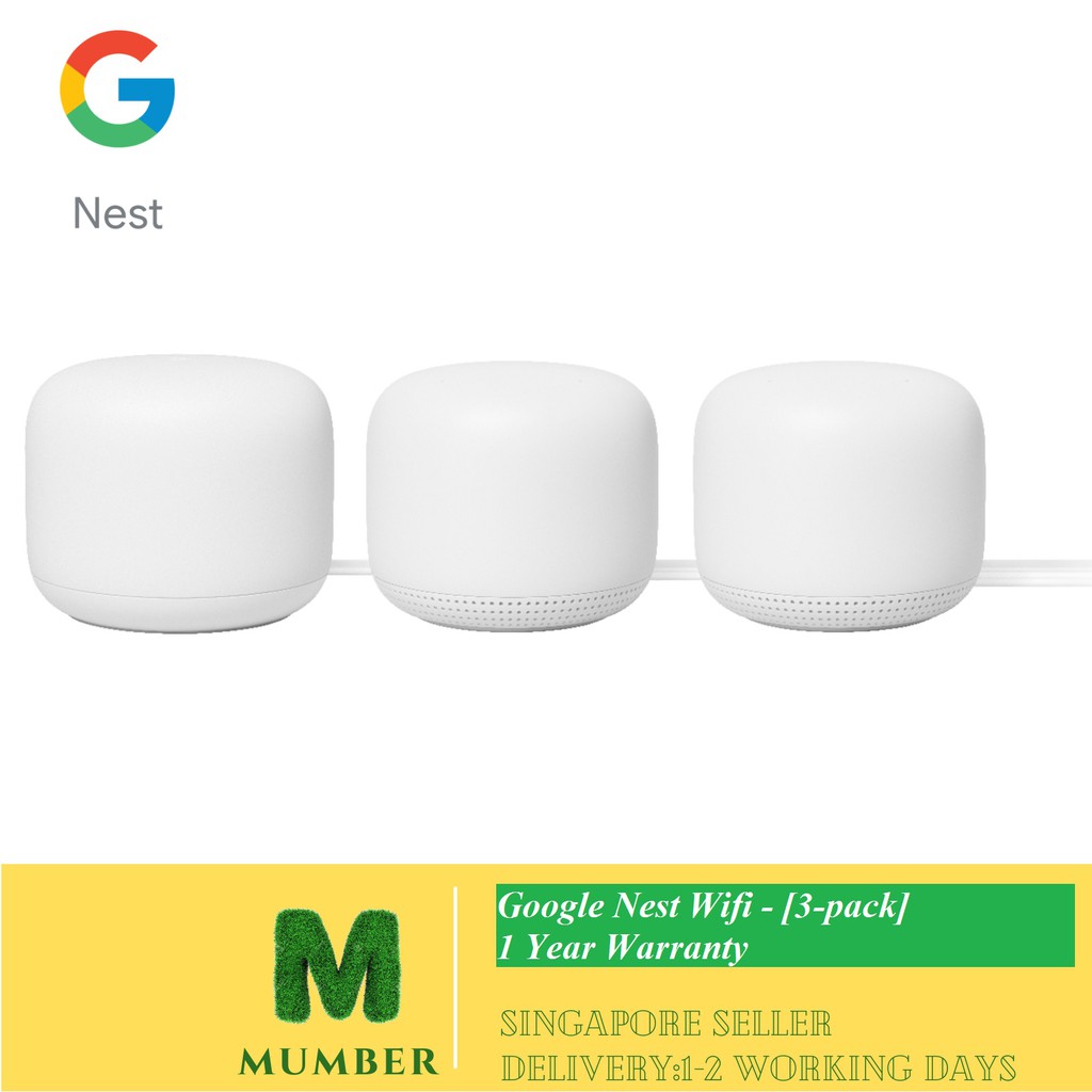 Google Nest Wifi 3-pack/1-pack - Smart WiFi Powered by the Google ...