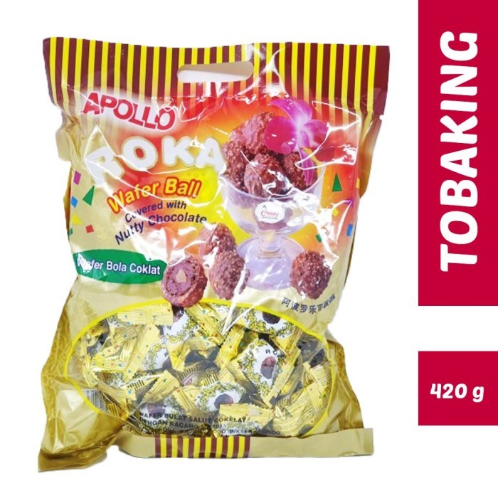 Apollo Roka Wafer Ball contains 70 Nutty Chocolate Wafer Balls 420gr ...