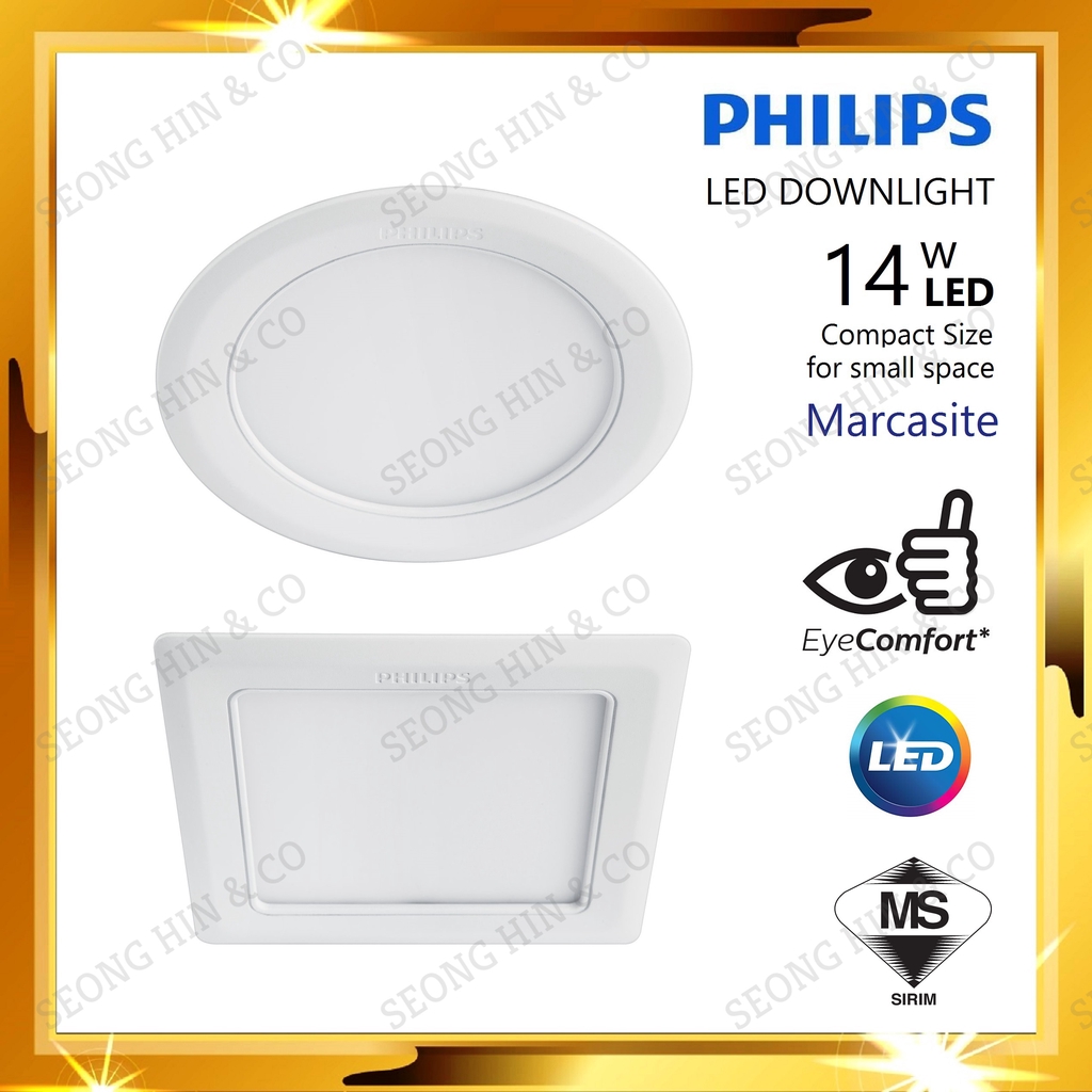 PHILIPS MARCASITE 14W 59528 LED DOWNLIGHT 6500K / Lampu Downlight LED ...