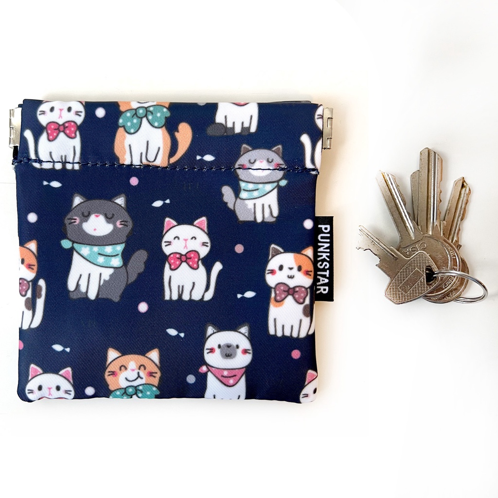 PUNKSTAR Pinch Pouch 11cm X 11cm Coin Purse Holder Credit Card Case ...