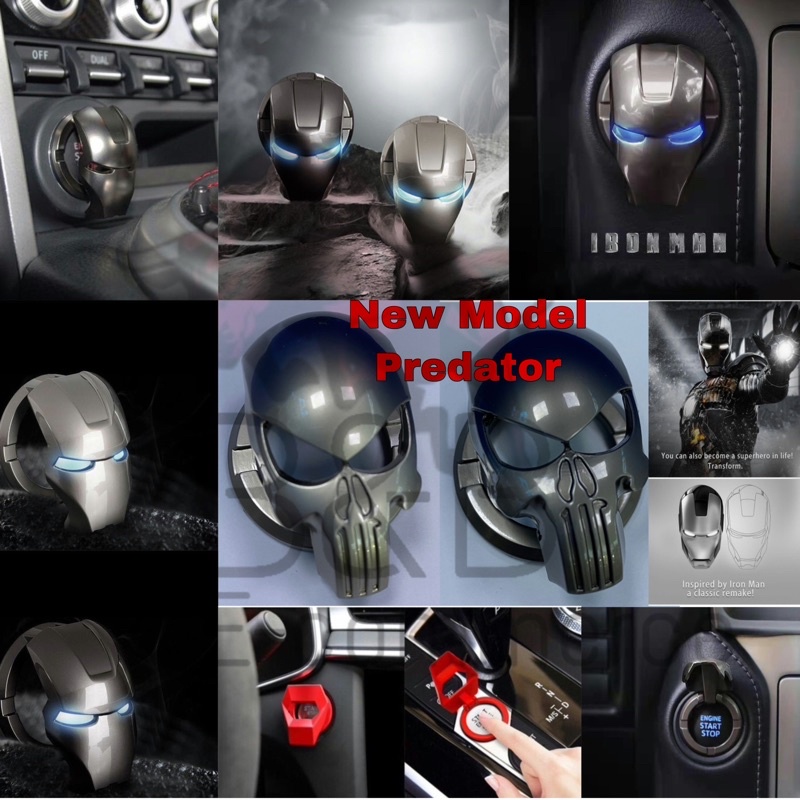 Ironman iron man & predator Engine Start Stop Button Cover Push to ...