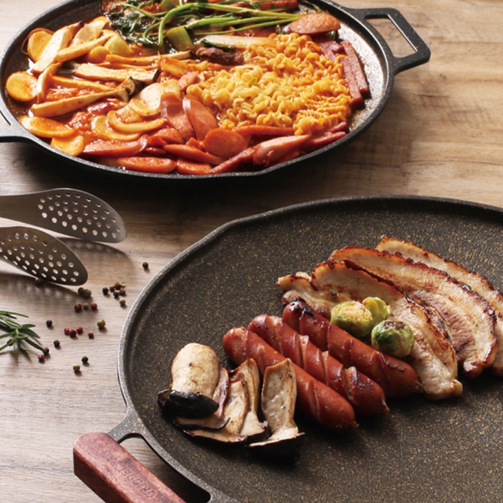 [Made in Korea] IRKE IH Griddle Frying Pan Grill Pan BBQ Griddle 30cm/36cm/40cmㅣInduction ...