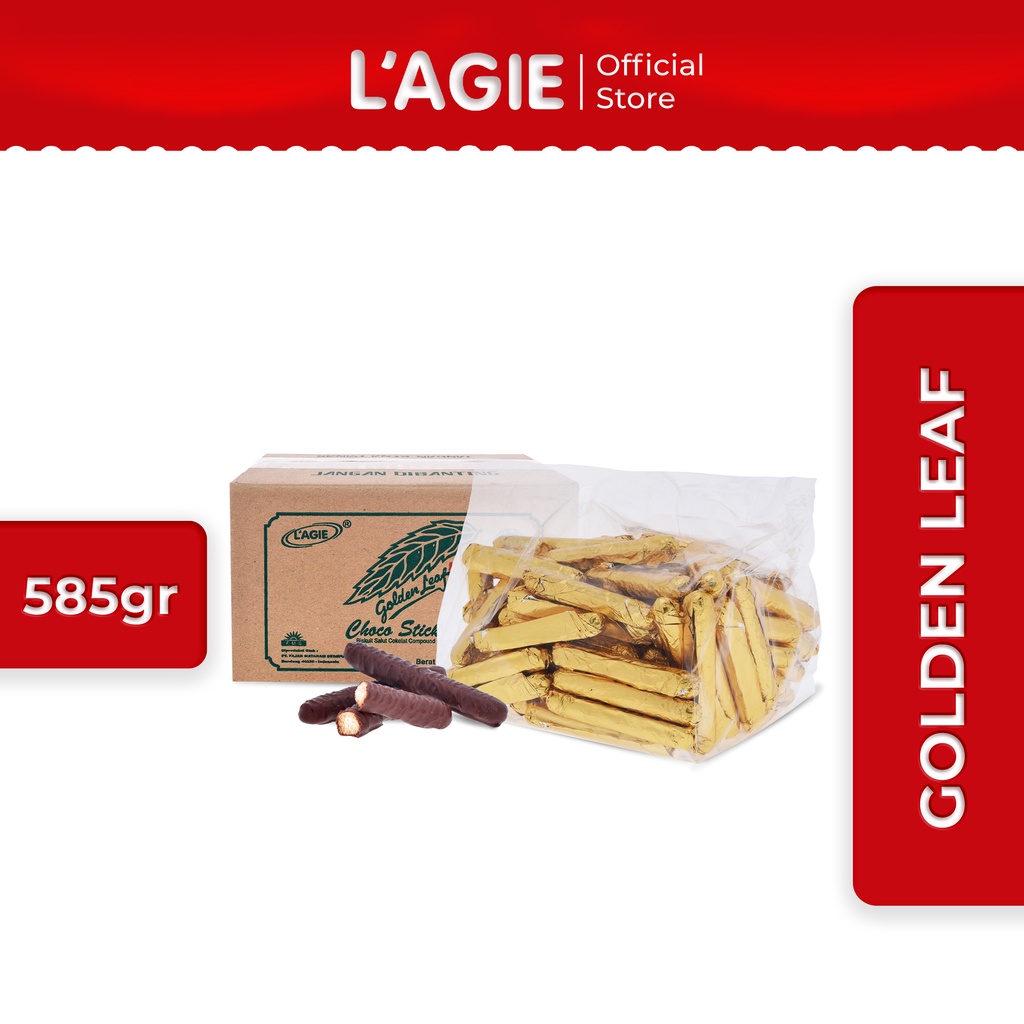 Lagie Chocolate Stick Biscuits Golden Leaf Gold 585gr | Shopee Singapore