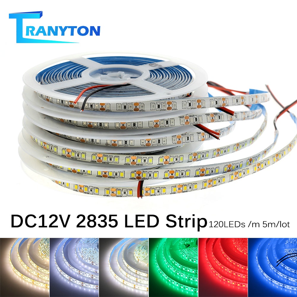 Tranyton Lighting High Brightness LED Strip 2835 DC12V 120LEDs/m ...