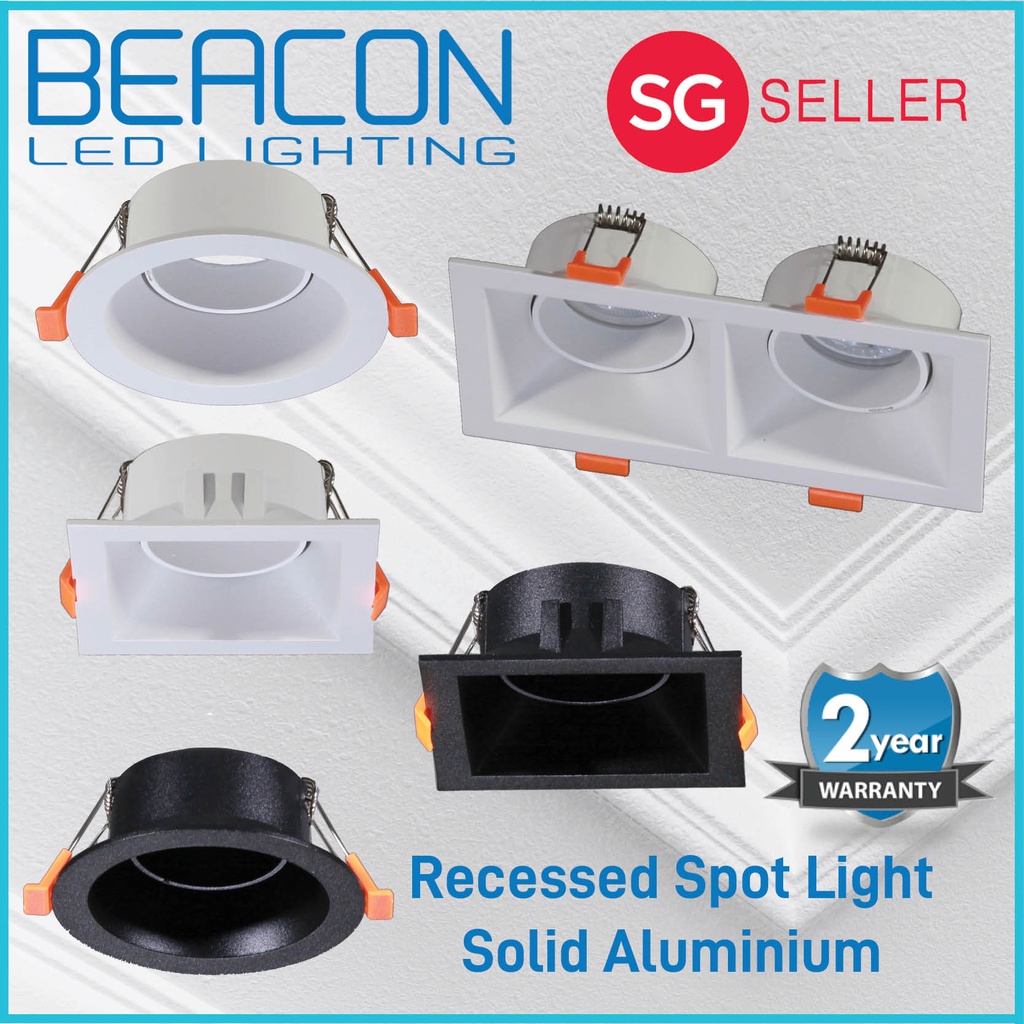 Beacon LED (Modern Design / Narrow Focus) Single / Double Head Recessed ...