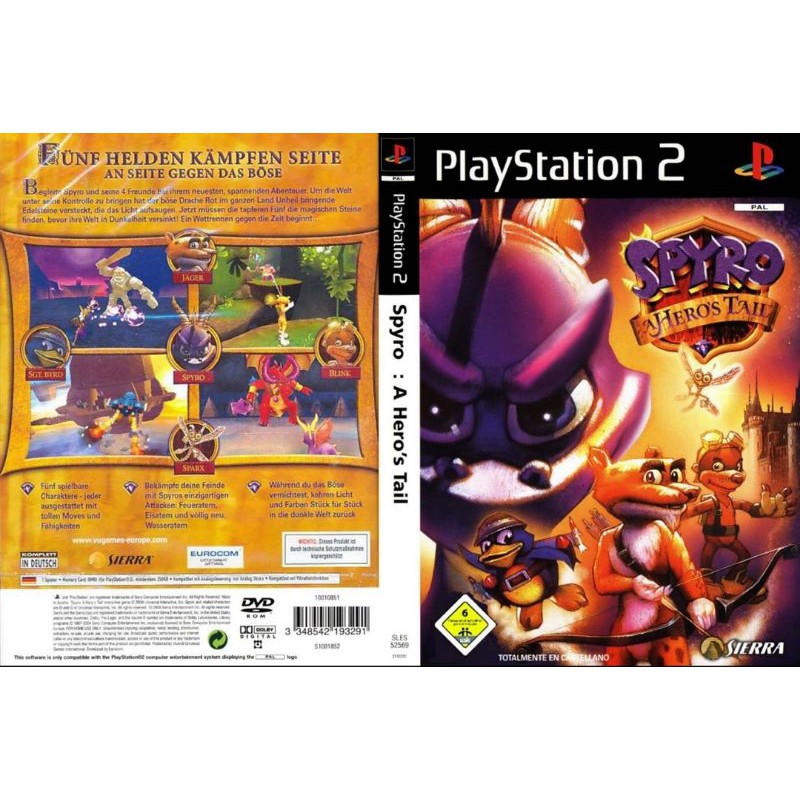 PS2 CD DVD GAMES (Spyro: A Hero's Tail) | Shopee Singapore