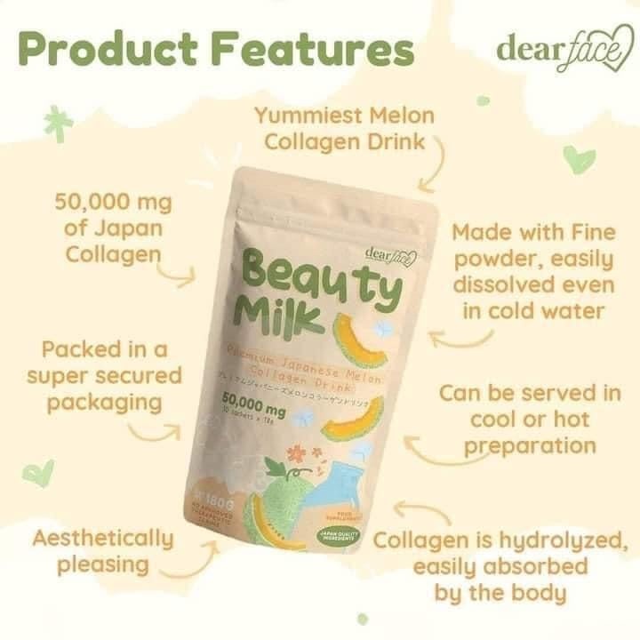 Dear Face Beauty Milk Premium Japanese Melon Ichigo Strawberry Lychee ...