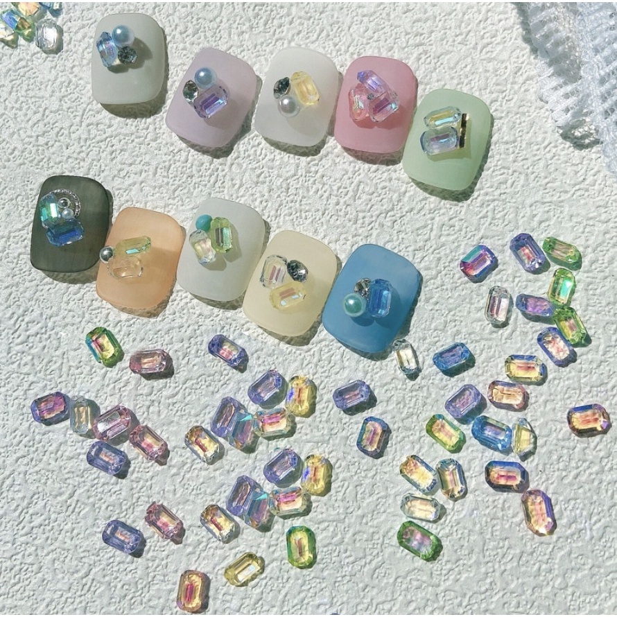 Aurora Korean Nail Parts Polish Diamond 3D Small Size Pastel Candy DIY ...