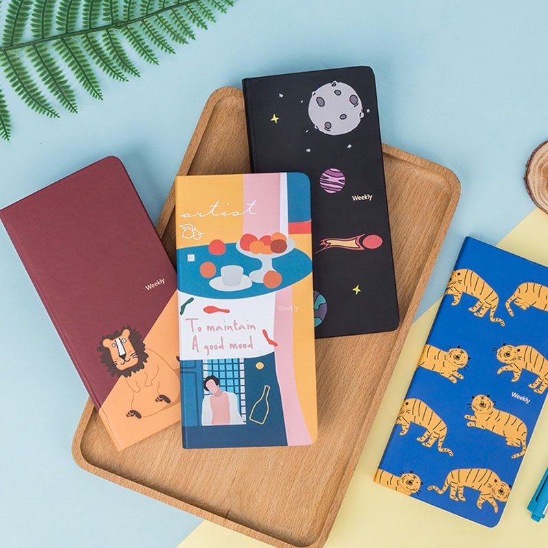 Kinbor Weeks Book Efficiency Planner Grid Notebook Portable Journal ...