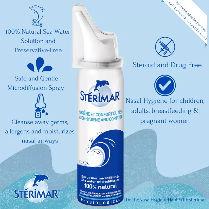 sterimar normal saline nasal spray over 3 years old Navy blue 100ml ...