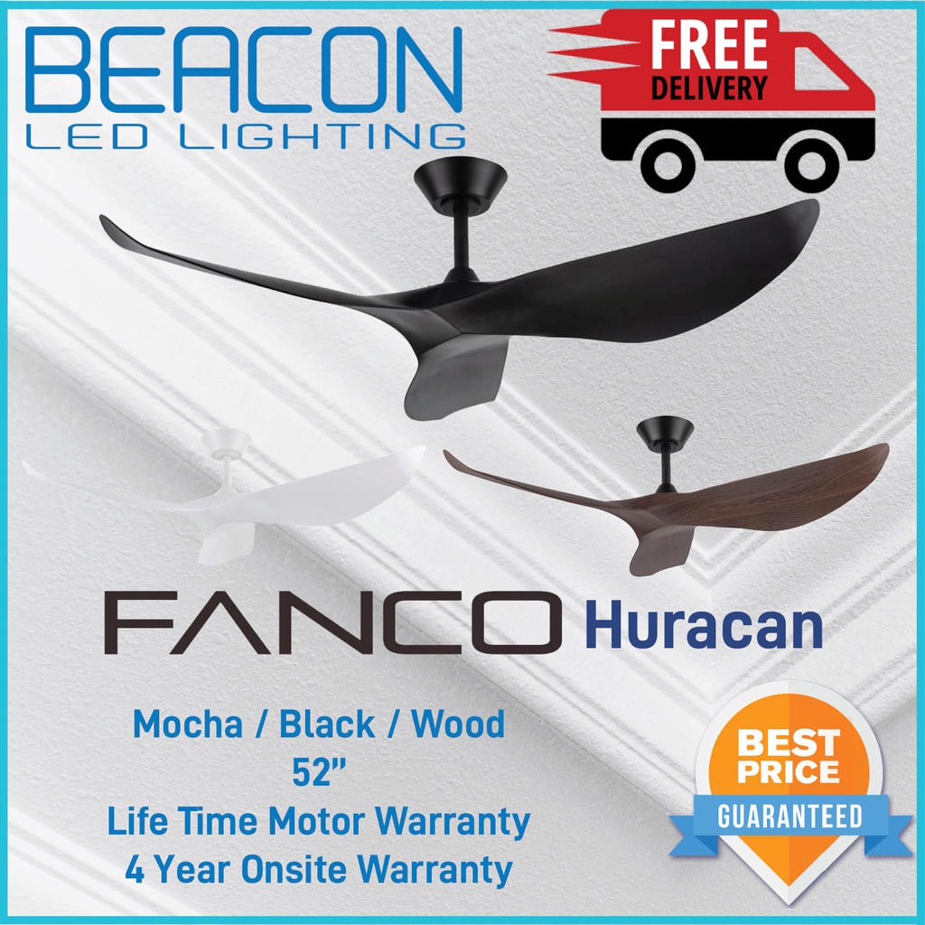 (CLIMATE VOUCHER) Beacon LED (4 years warranty) Fanco HURACAN Designer ...
