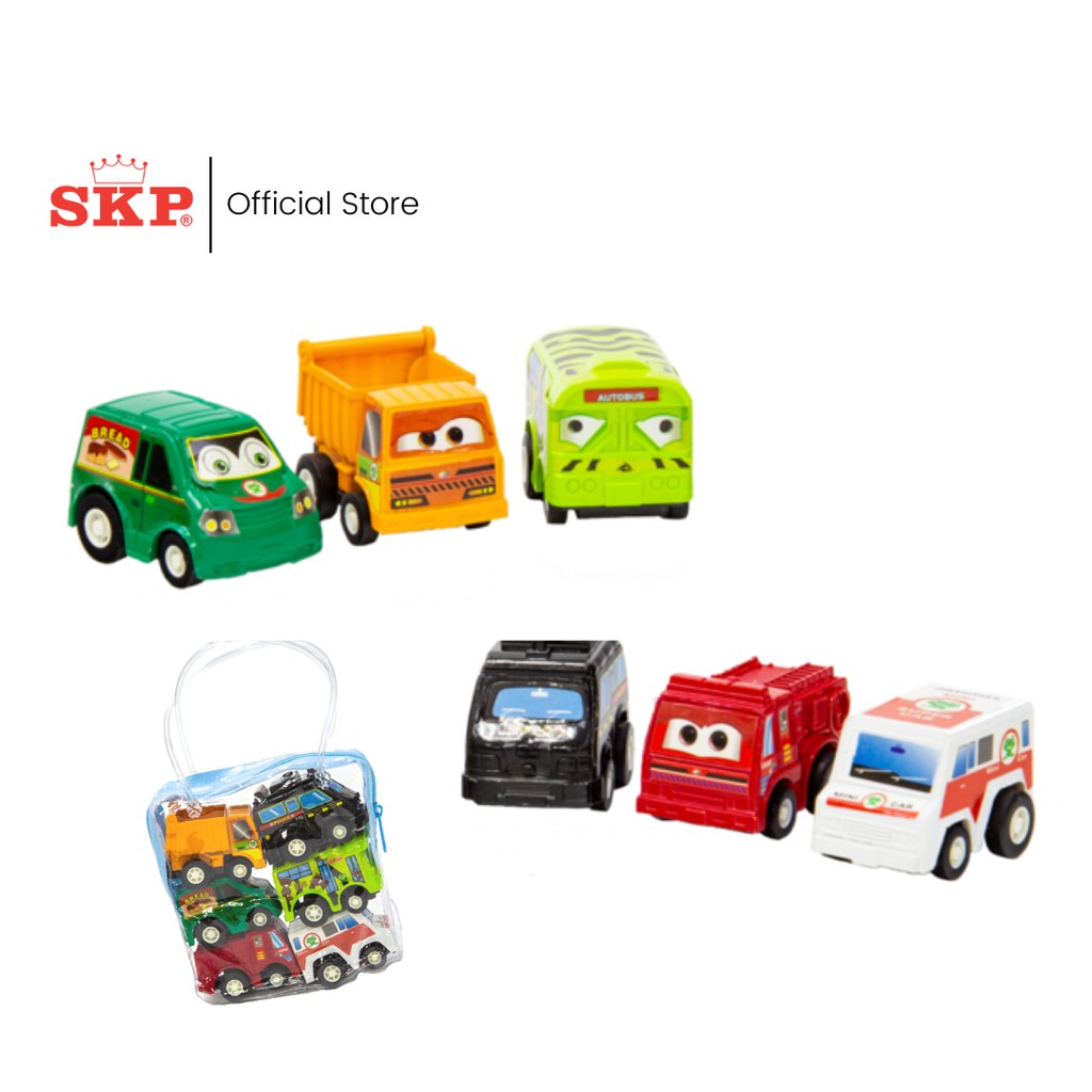 SKP 6-in-1 Cartoon Toy Car Pack | Shopee Singapore