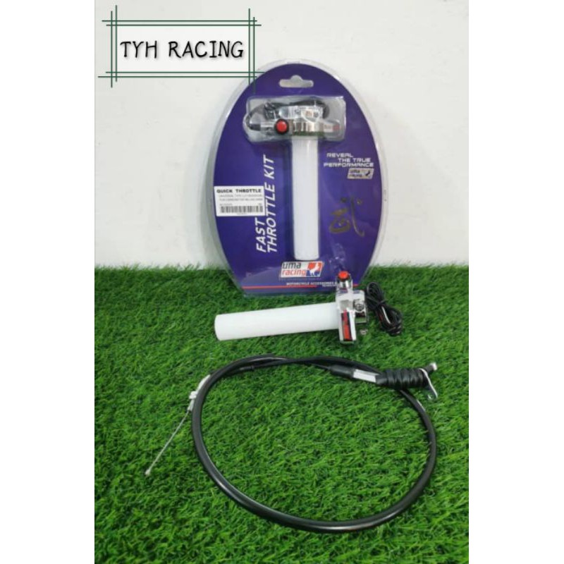 UMA RACING QUICK THROTTLE PIPE Y15ZR/lC135 CHROME/BLACK uma ( with ...