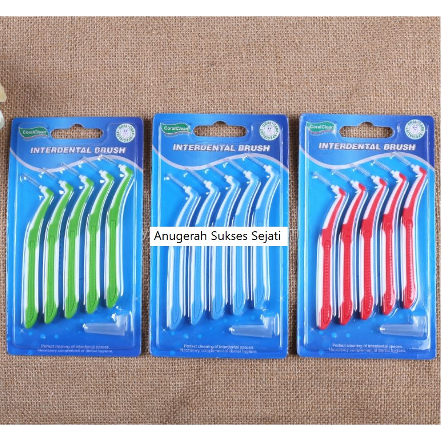 Interdental Brush Bent L Shape 5pc/Brush Between Teeth And Braces ...