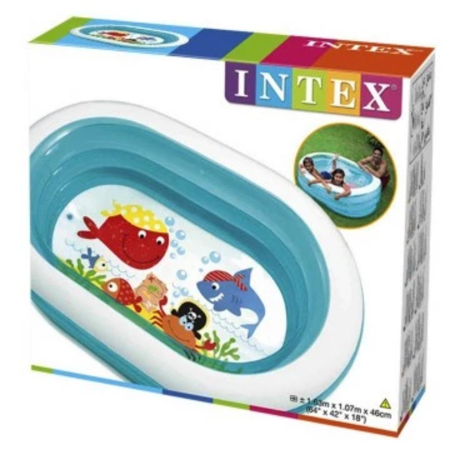 Ahoy PIRATE FRIENDS INFLATABLE SWIMMING POOL INTEX 5748 | Shopee Singapore