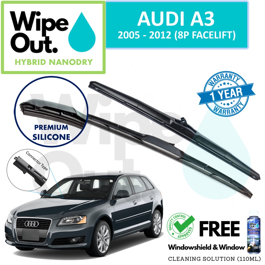 [PREMIUM] Audi A3 2005 - 2012 (8P FACELIFT) WipeOut HYBRID NANODRY ...