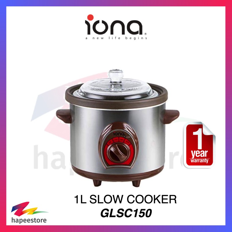 Iona 1L Slow Cooker - GLSC150 (1 Year Warranty) | Shopee Singapore