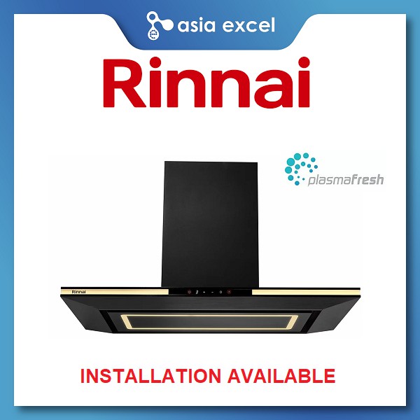 RINNAI RH-C1059-PBR 90CM PLASMAFRESH BLACK CHIMNEY HOOD | Shopee Singapore