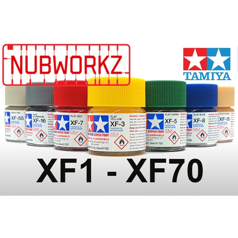 TAMIYA Acrylic Flat Paints | XF1-XF71 | 10ml | Shopee Singapore