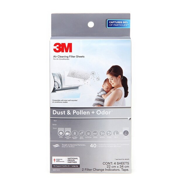 3M Filtrete Dust Pollen+Odour Aircon Filter Silver (22 X 34 cm ...