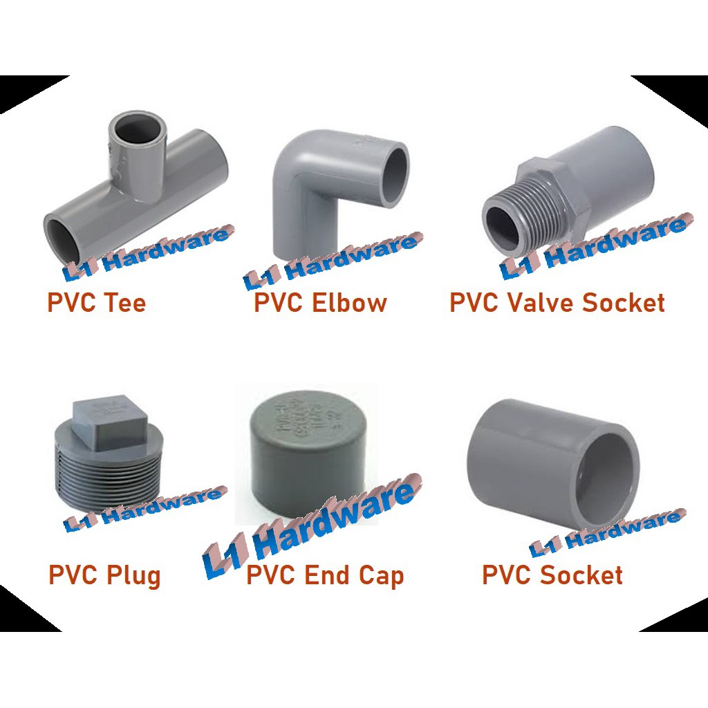 1/2'' 15mm PVC PIPE PAIP FITTING PENYAMBUNGKELABU ELBOW,SOCKET,TEE,PLUG,END CAP,TANKCONNECTOR,PT ...