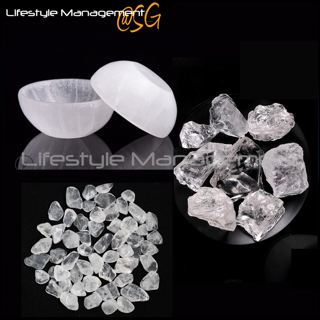 Degaussing Selenite Bowl Natural White Crystal Stone Diffuser ...
