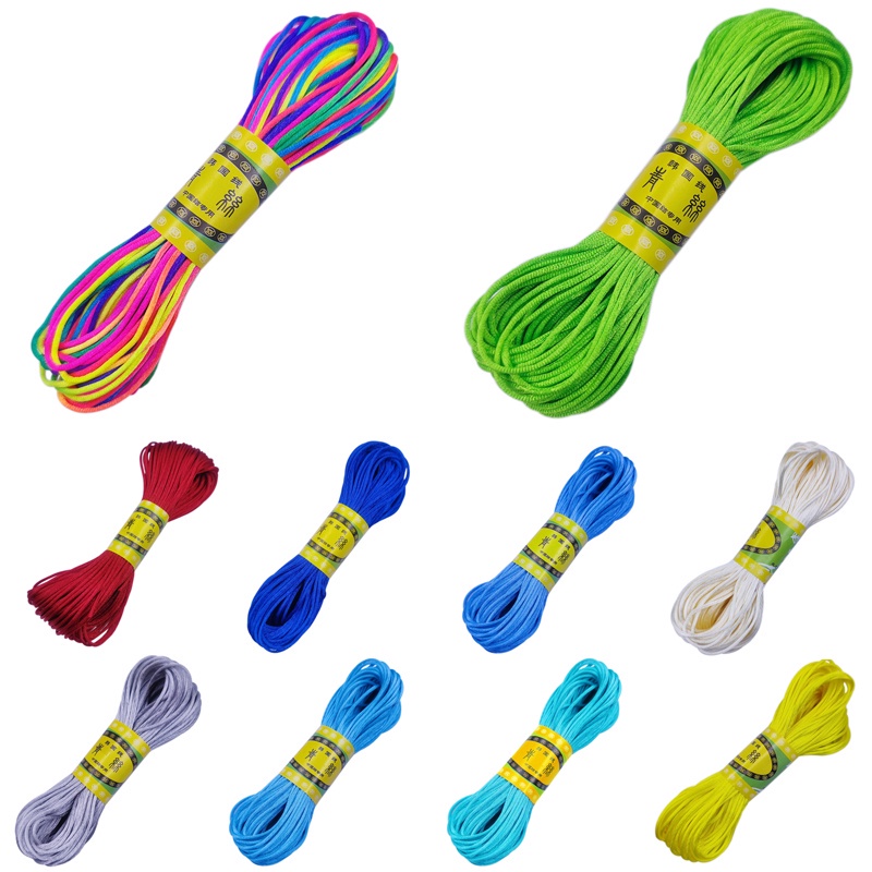 20m/Roll 2mm Nylon Cord Thread Chinese Knot Macrame Cord Bracelet ...