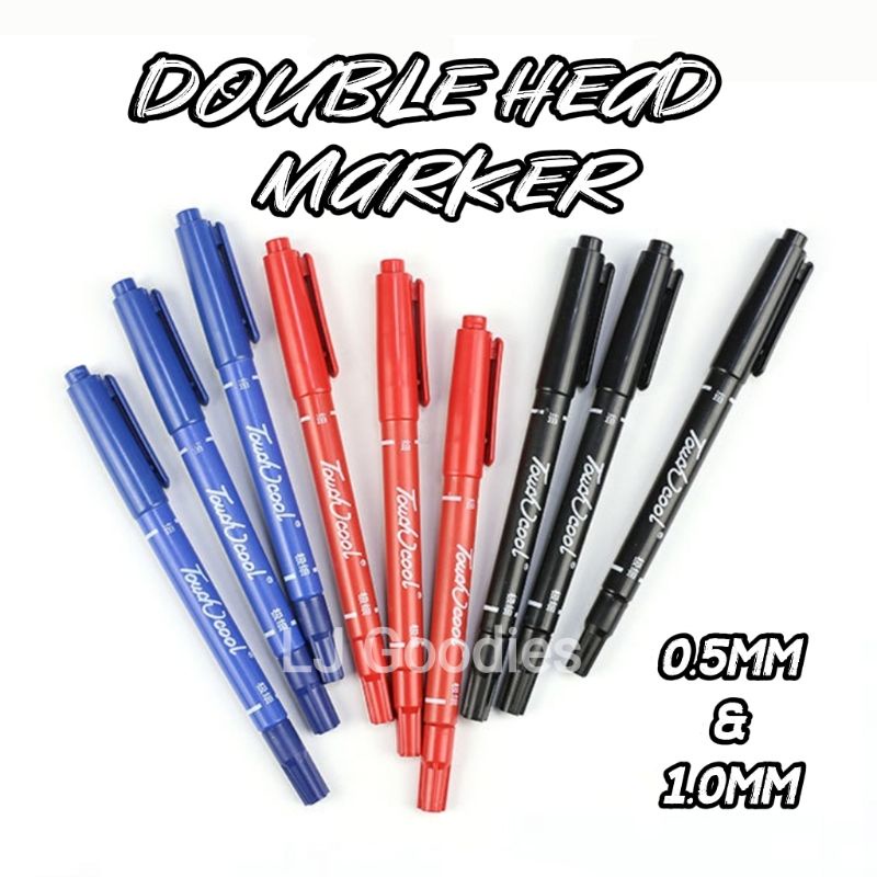 Double Headed Marker Pen / Twin Tip White Board Marker / Ultra-fine ...
