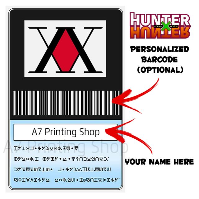 Hunter x Hunter License Card | Shopee Singapore