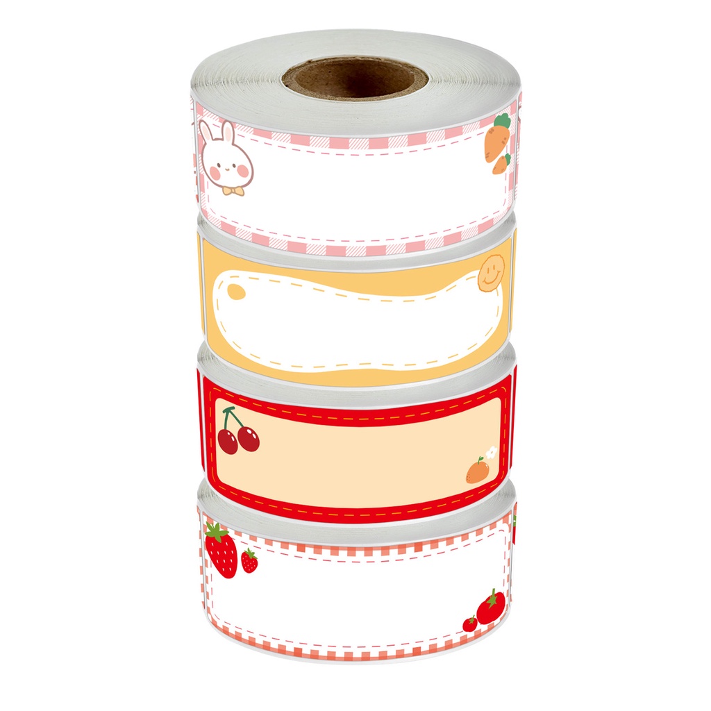 120pcs/Roll Cute Cartoon Writable Name Stickers Scrapbook Sticker Gift ...