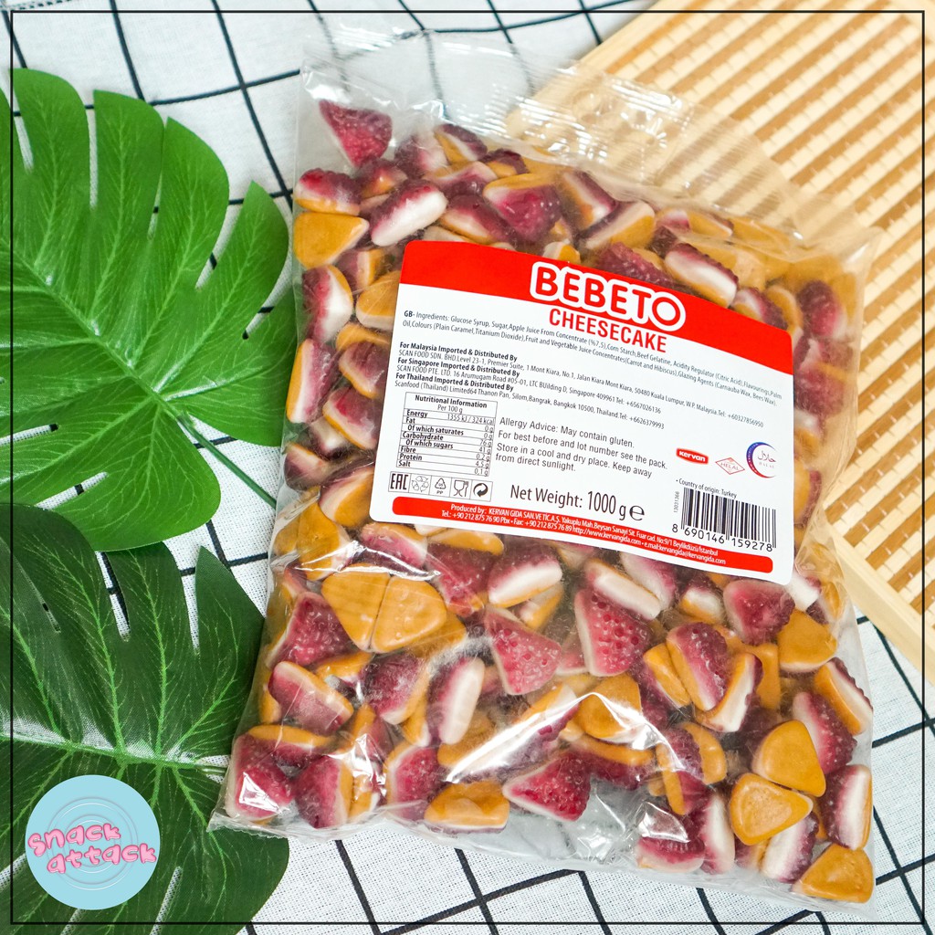 Bebeto CheeseCake Gummy Candy [HALAL] - 1kg | Shopee Singapore