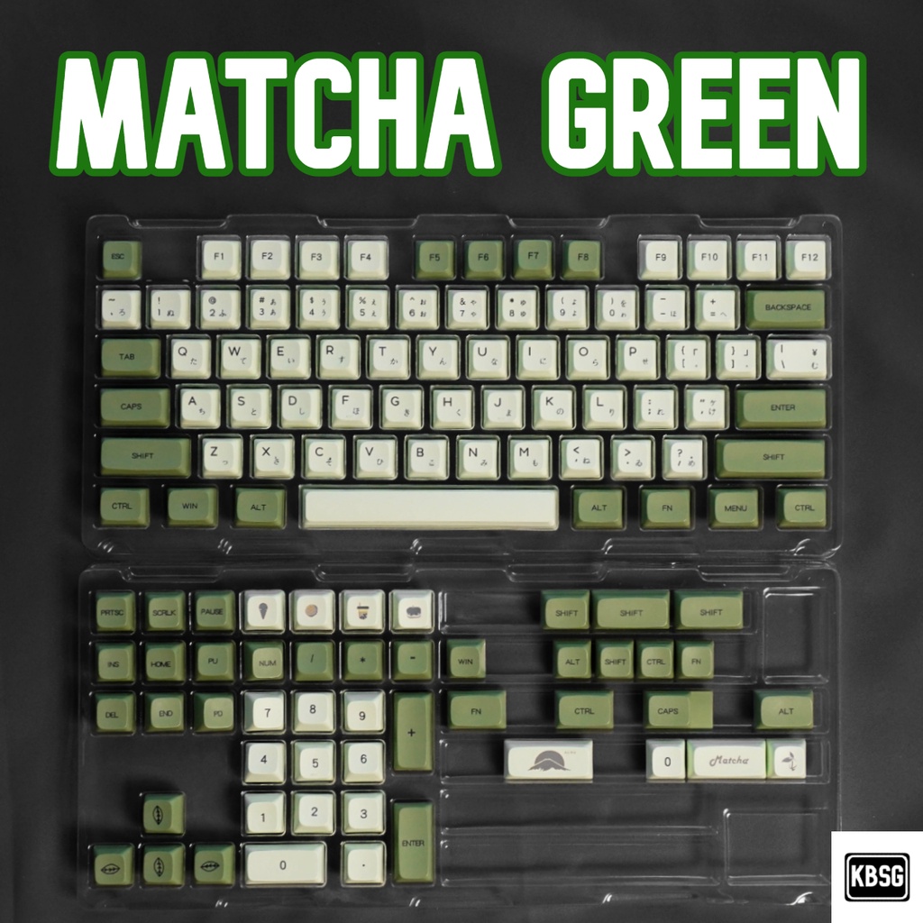 Matcha Green XDA Profile Keycaps for Mechanical Keyboard | Shopee Singapore