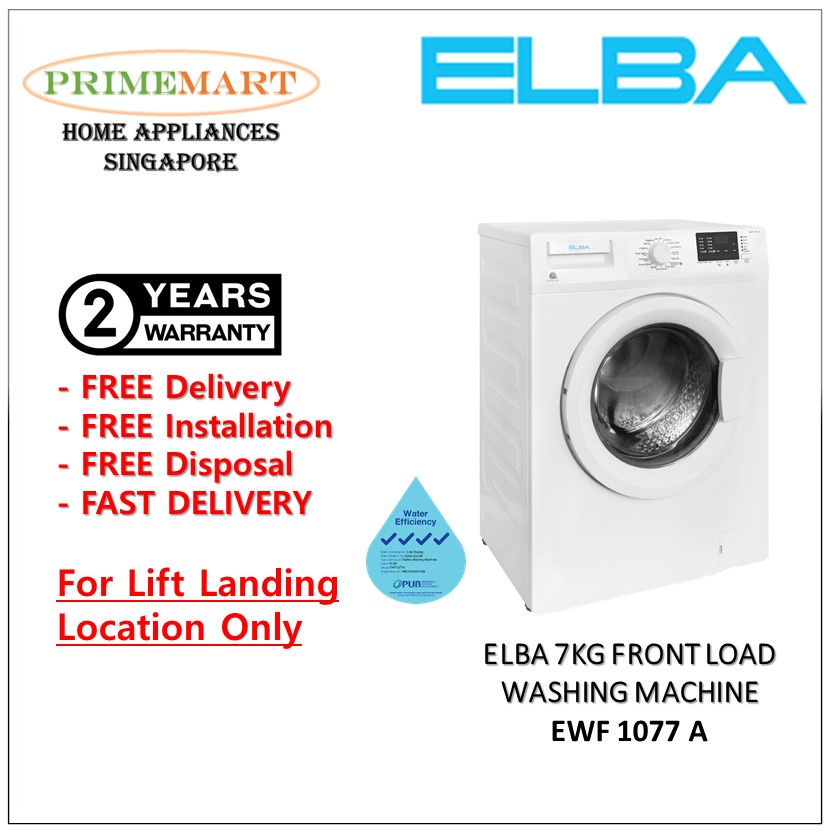 ELBA EWF 1077 A 7KG FRONT LOAD WASHING MACHINE - 2 YEARS WARRANTY ...