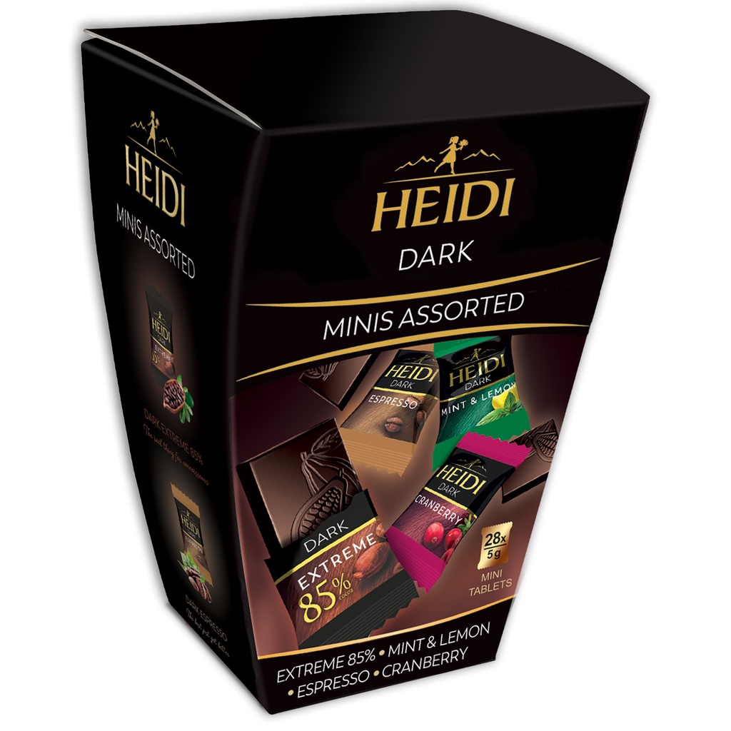 Heidi Dark Assorted Chocolate Mini Bites - Individually Wrapped 28 x ...