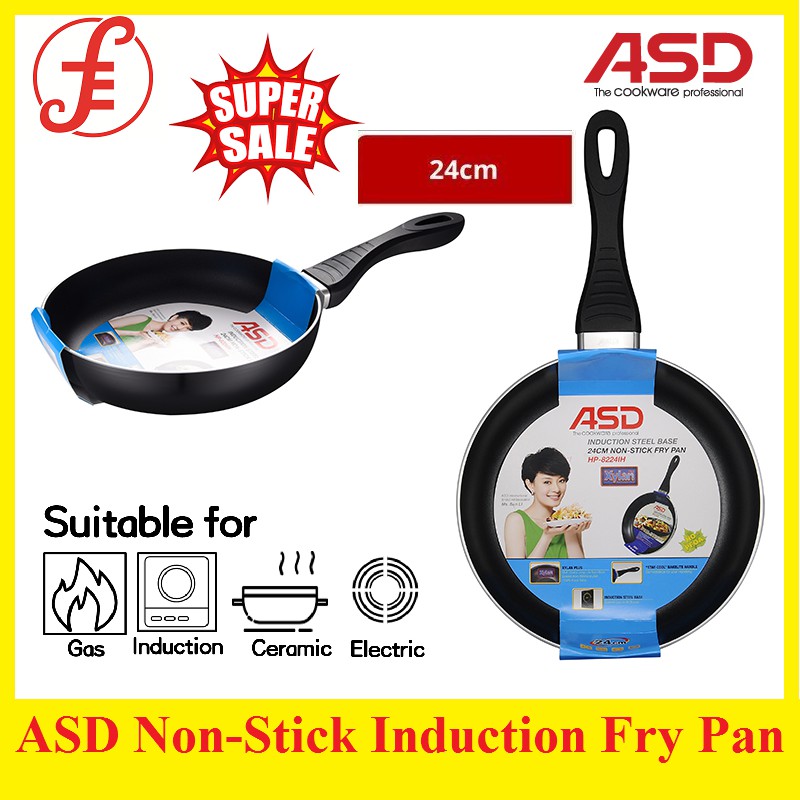 ASD Non-Stick Induction Fry Pan 24cm / 28cm Frying Pan Stir Fry Pan ...