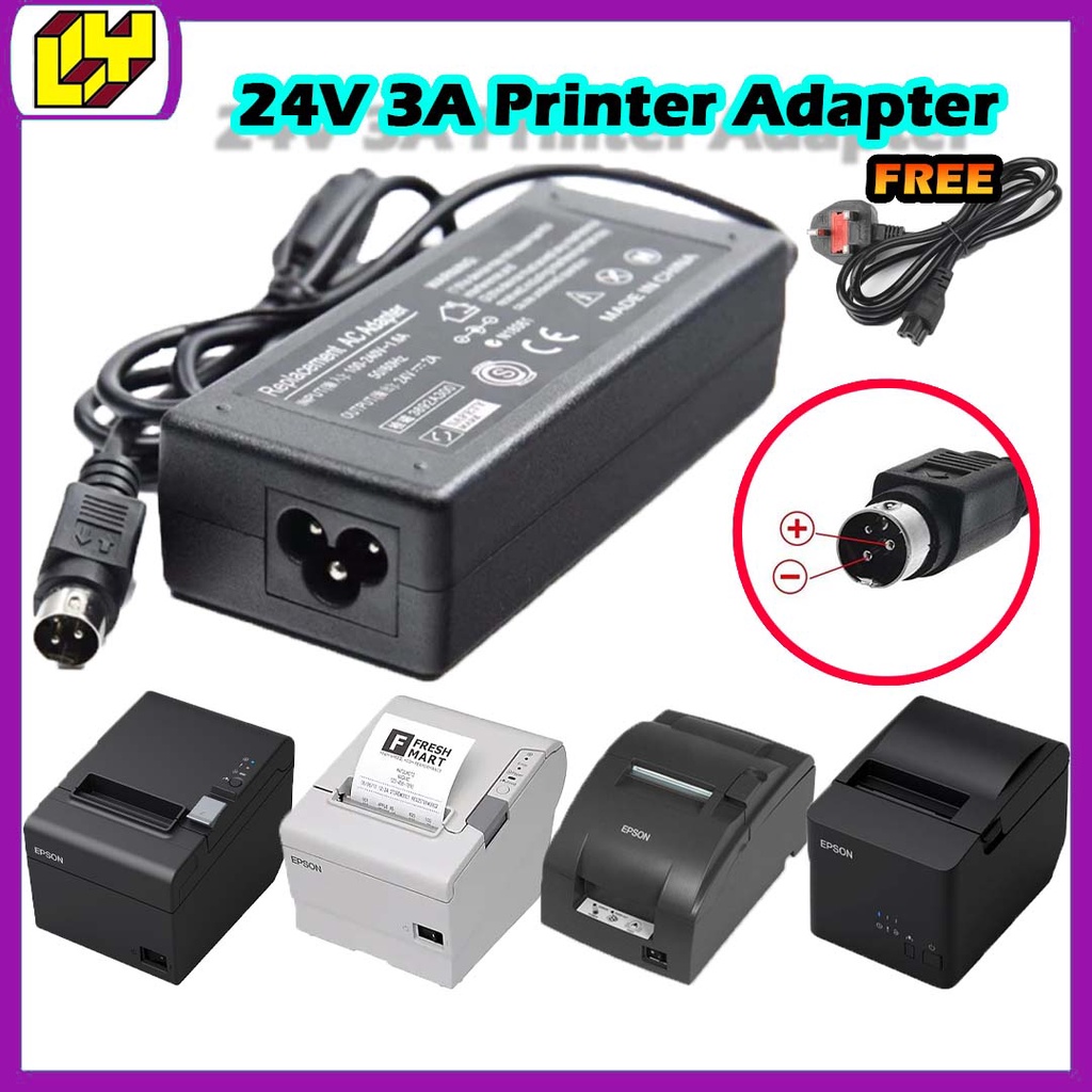 Epson PS-180 Power Adapter 24V 3A Epson Thermal Receipt POS Printer ...