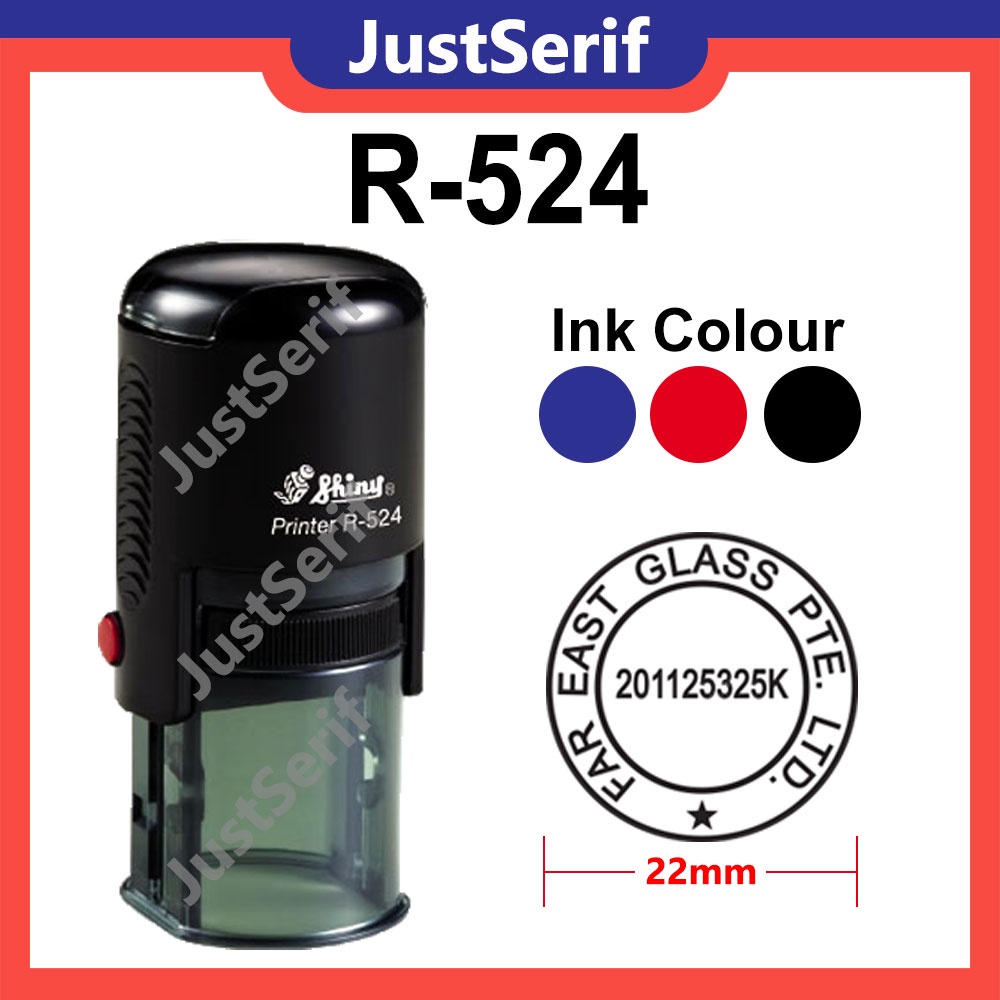 Self Inking Round Company Logo Stamp R532/R524/R517 Shiny | Shopee ...
