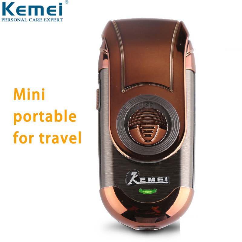 Kemei Small Electric Shaver for Men Cordless Rechargeable Mini Portable ...