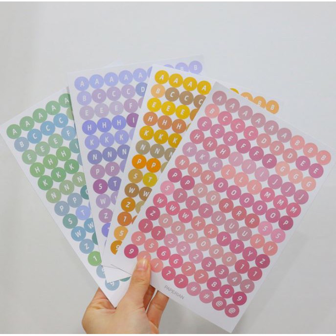 [SG] Letter Number Sticker Sheet | Alphabet Sticker Scrapbook Stickers ...