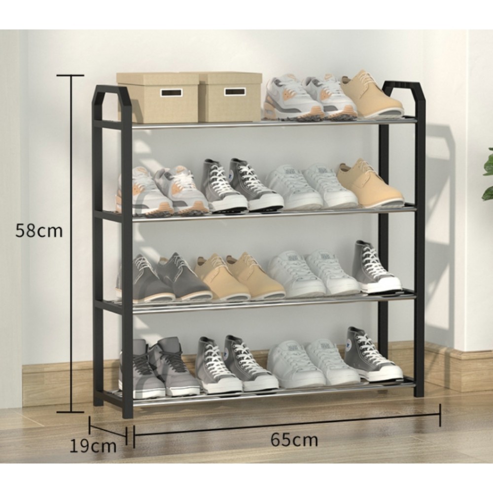 {SG} Metal Shoes Rack 3-Tier 4-Tier 5-Tier Metal Shoe Rack 65cm Length ...