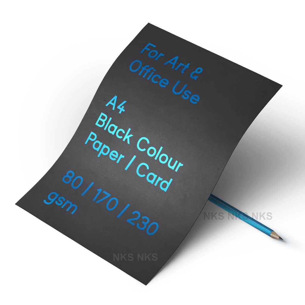 A4 BLACK COLOUR PAPER / CARD ( 80GSM / 170GSM / 230GSM ) | Shopee Singapore