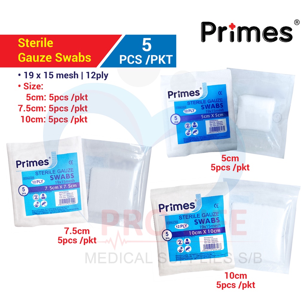 (Single pack type) Sterile Gauze Swabs 19 x 15 mesh 100% Cotton gauze ...