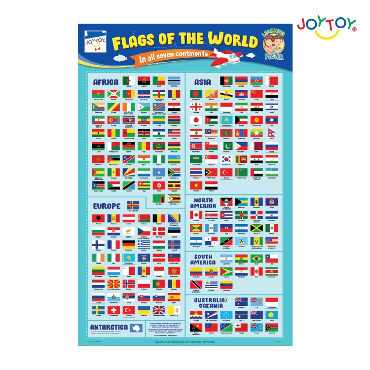 JOYTOY Flags of the World Poster | Shopee Singapore