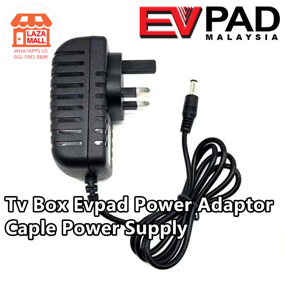 Tv Box EVPAD Power Adaptor DC AC Caple Kabel Power Supply Cable Adapter ...
