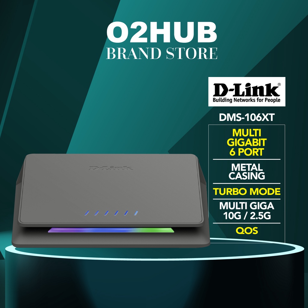 D-Link DMS-106XT 6-Port Multi-Gigabit Gaming Unmanaged network Switch ...