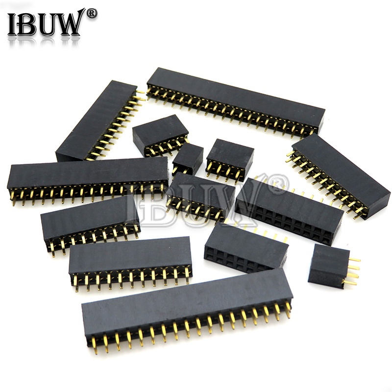 10PCS Double Row Pin Female Header Socket Pitch 2.54mm 2*2p 3PIN 4PIN 5PIN 6PIN 7PIN 8PIN 9PIN ...