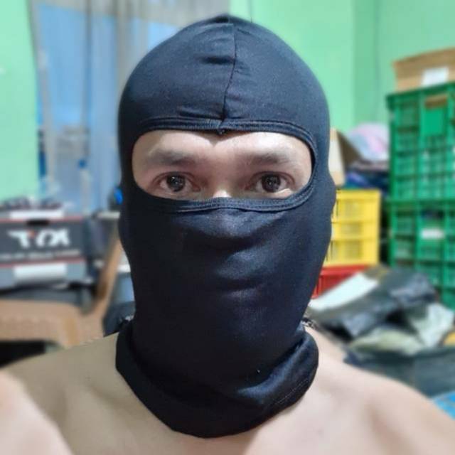 Corona Alert | Balaclava | Biker's Ninja Full Face Mask BLACK LUBAY ...