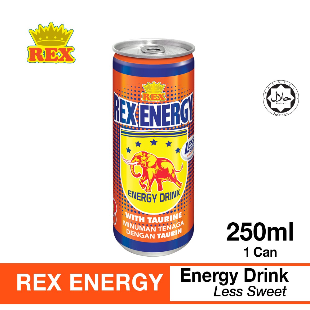 Rex Energy Slim Can (250ml) | Shopee Singapore