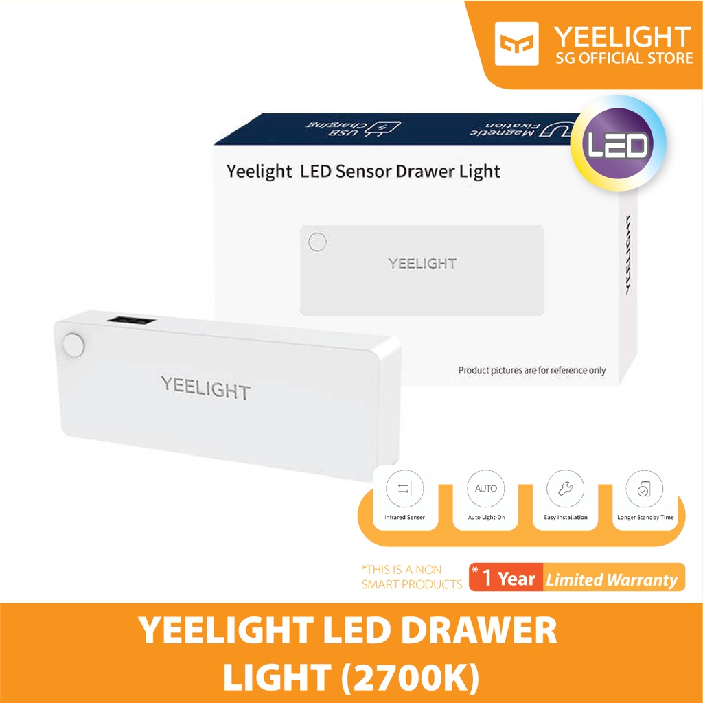 YEELIGHT LED sensor drawer light night rechargeable wardrobe motion ...